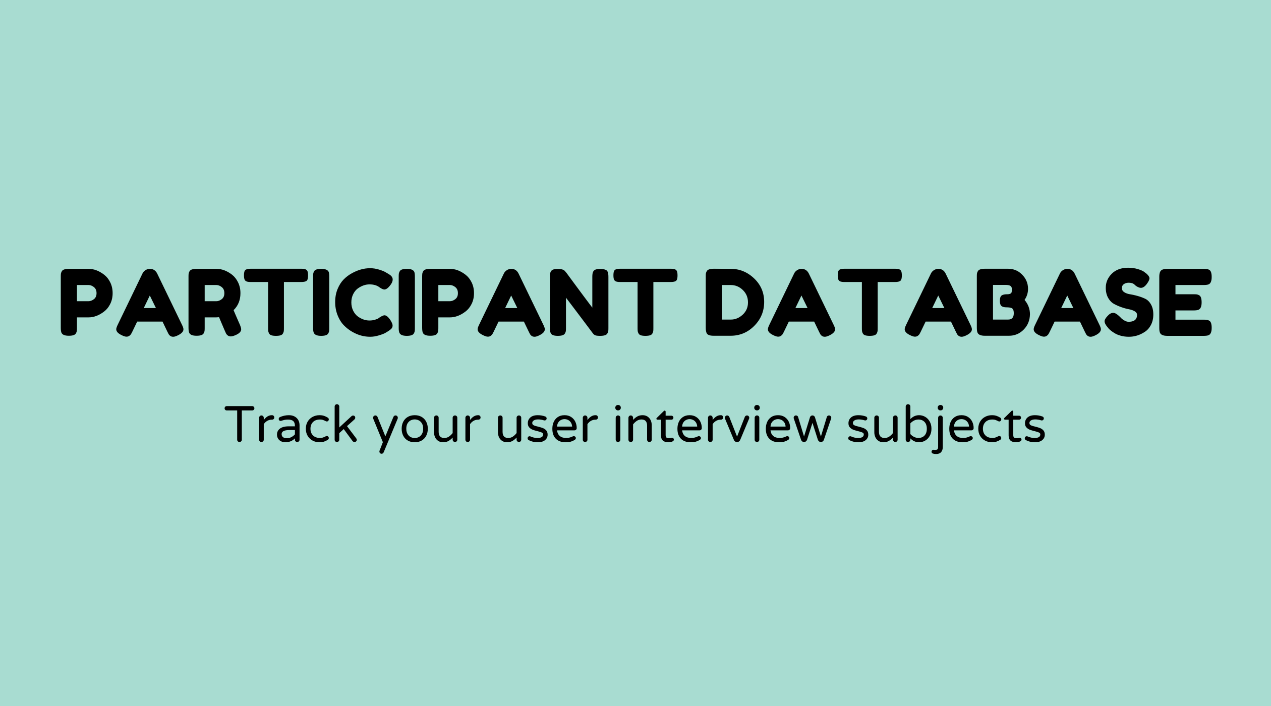 Participant database